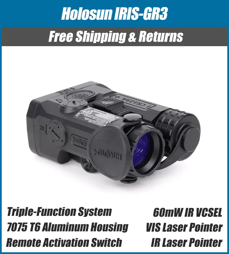 Holosun IRIS-GR3 Triple Function Rifle Laser & IR Illuminator – Green – Freedom Gorilla