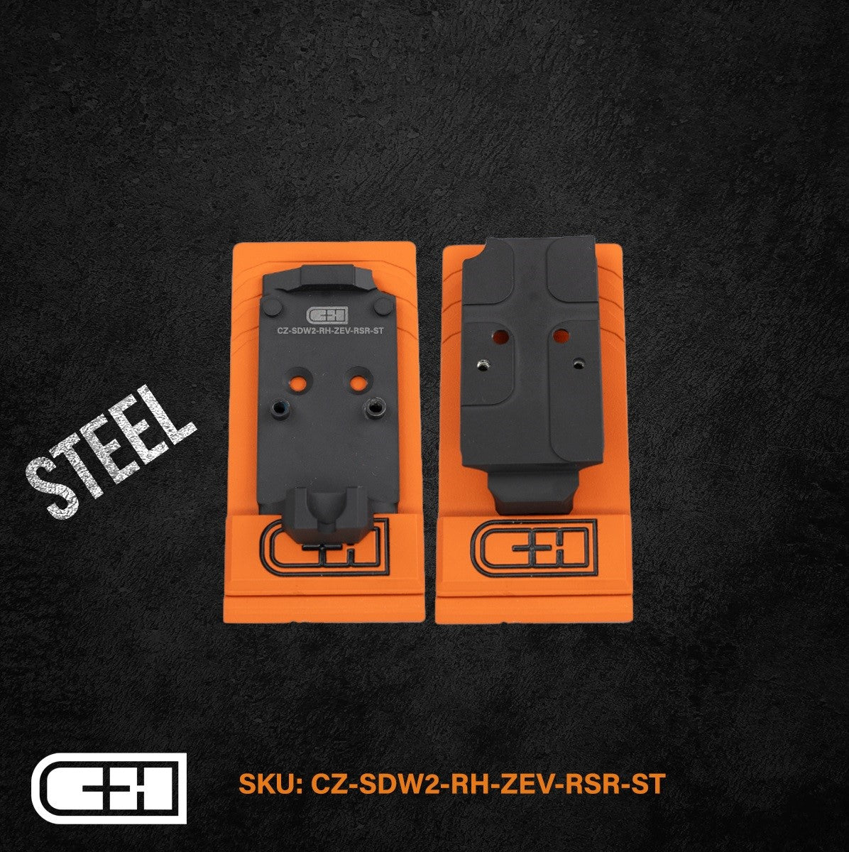 CZ SHADOW 2 OPTICS READY RMR PLATE w/ ZEV Posts and Built-In Rear Sigh ...