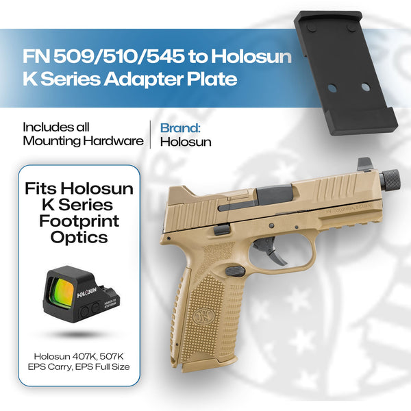 FN 509/510/545 to Holosun 407K/507K/EPS/EPS Carry Adapter Plate - Holo ...