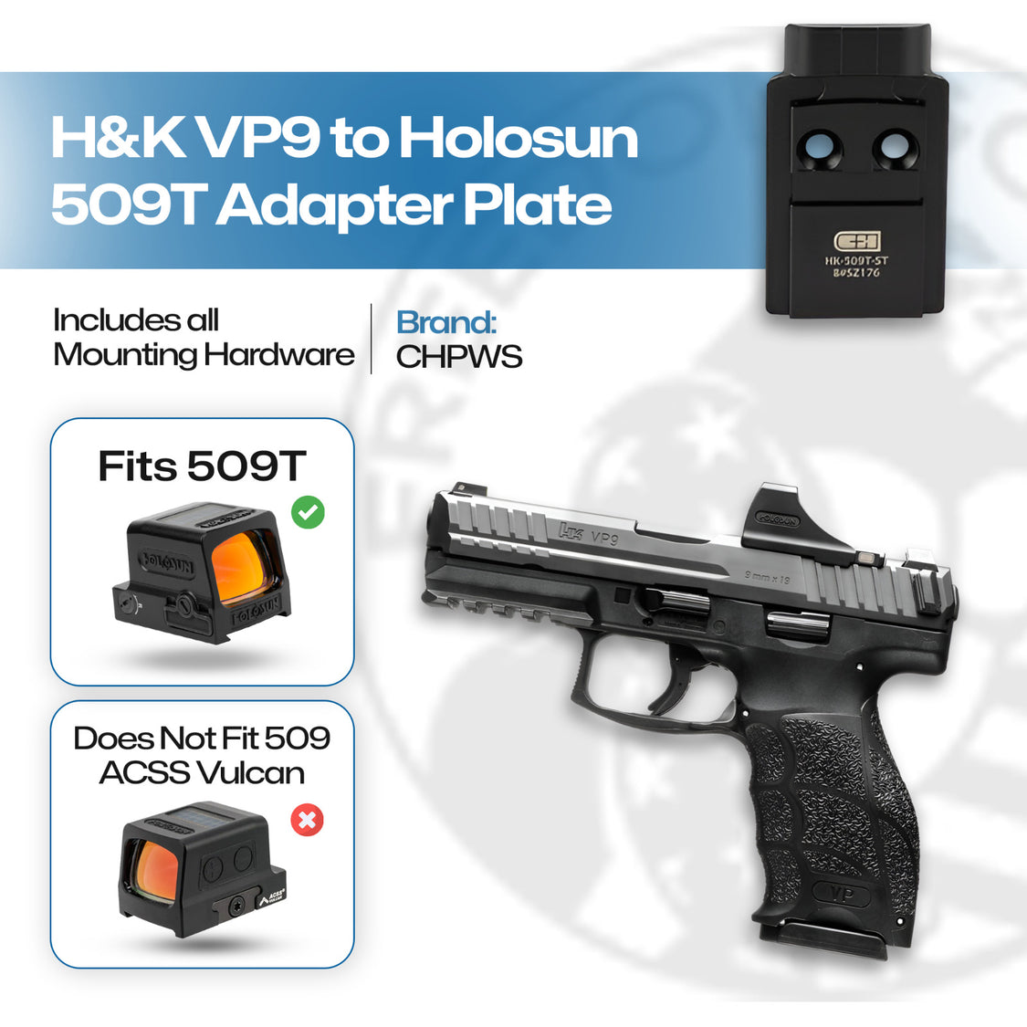 Holosun 509T Adapter Plates – Freedom Gorilla