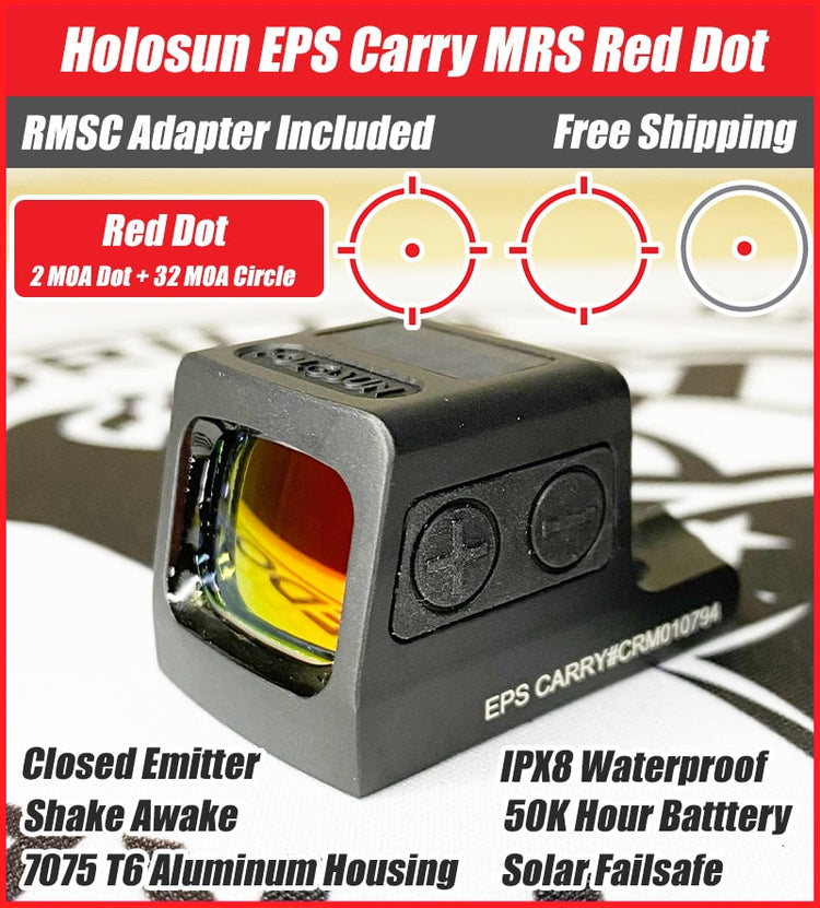 RMSc Footprint Enclosed Emitter Pistol Red Dot Sights & Green Dot Sigh ...