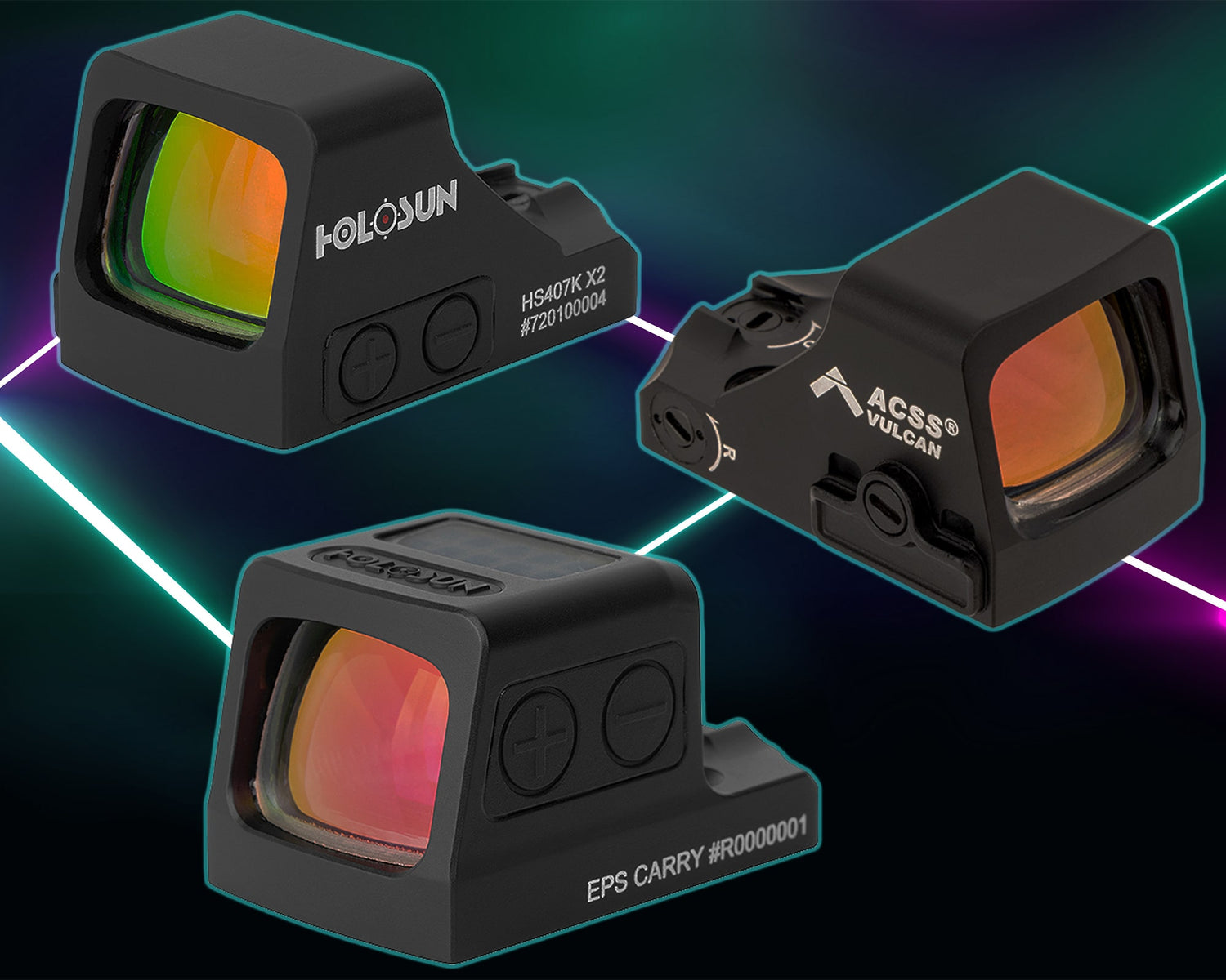 Holosun Modified RMSc Footprint/K Series Footprint Optics - Red & Gree ...