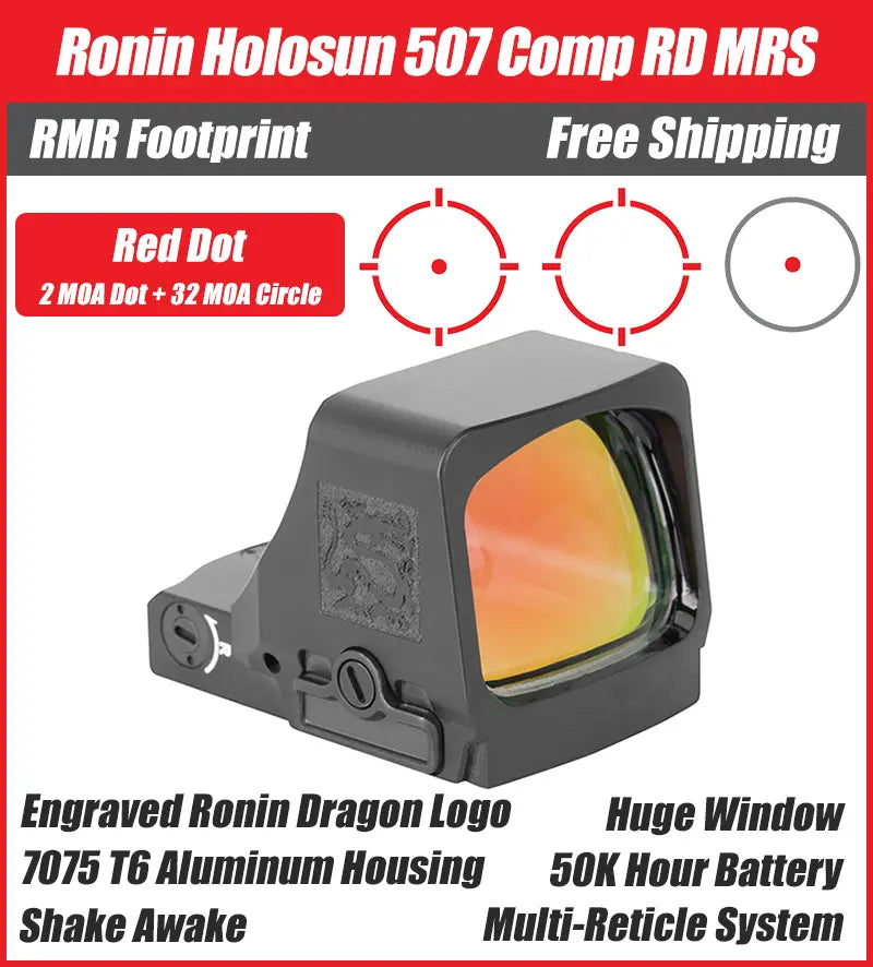 Holosun 507 Comp - Ronin Series - Red Dot - Green Dot - Engraved Ronin ...