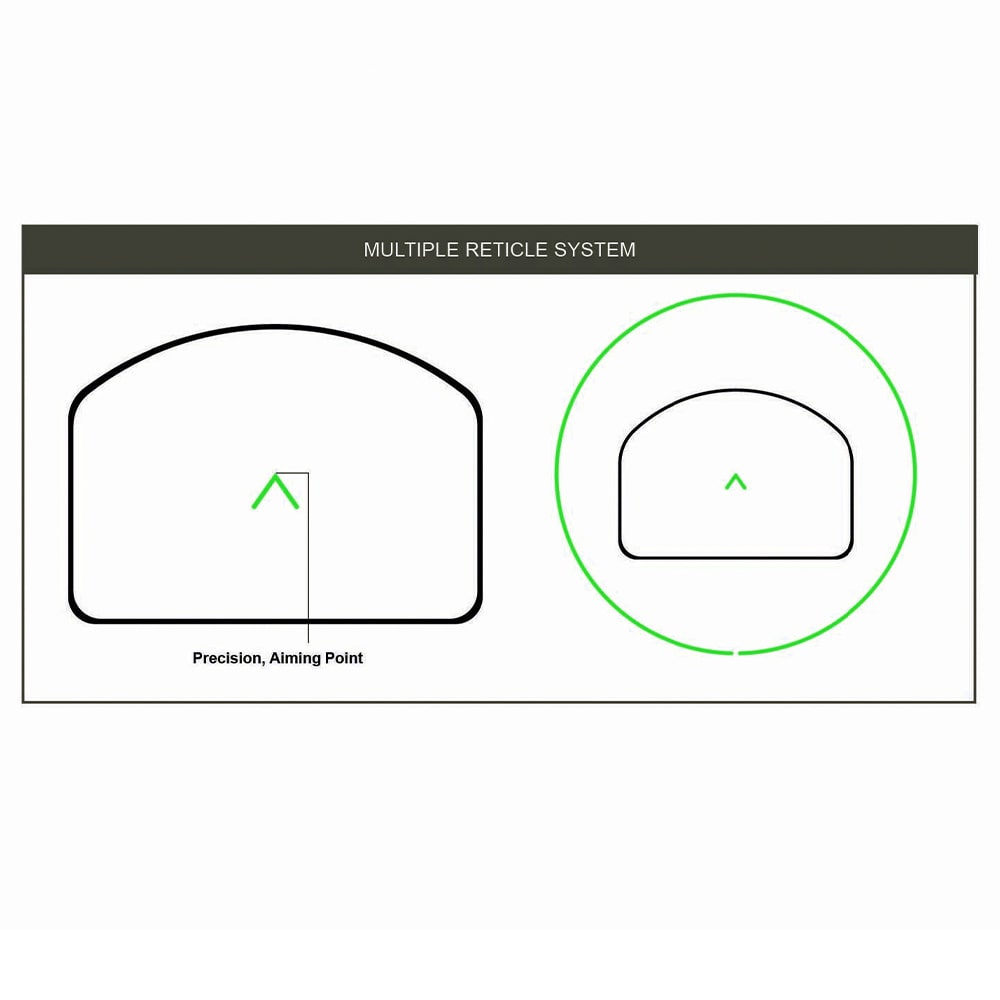 Holosun 507C X2 Green Dot ACSS Vulcan Reticle, RMR Footprint, Solar Fa ...