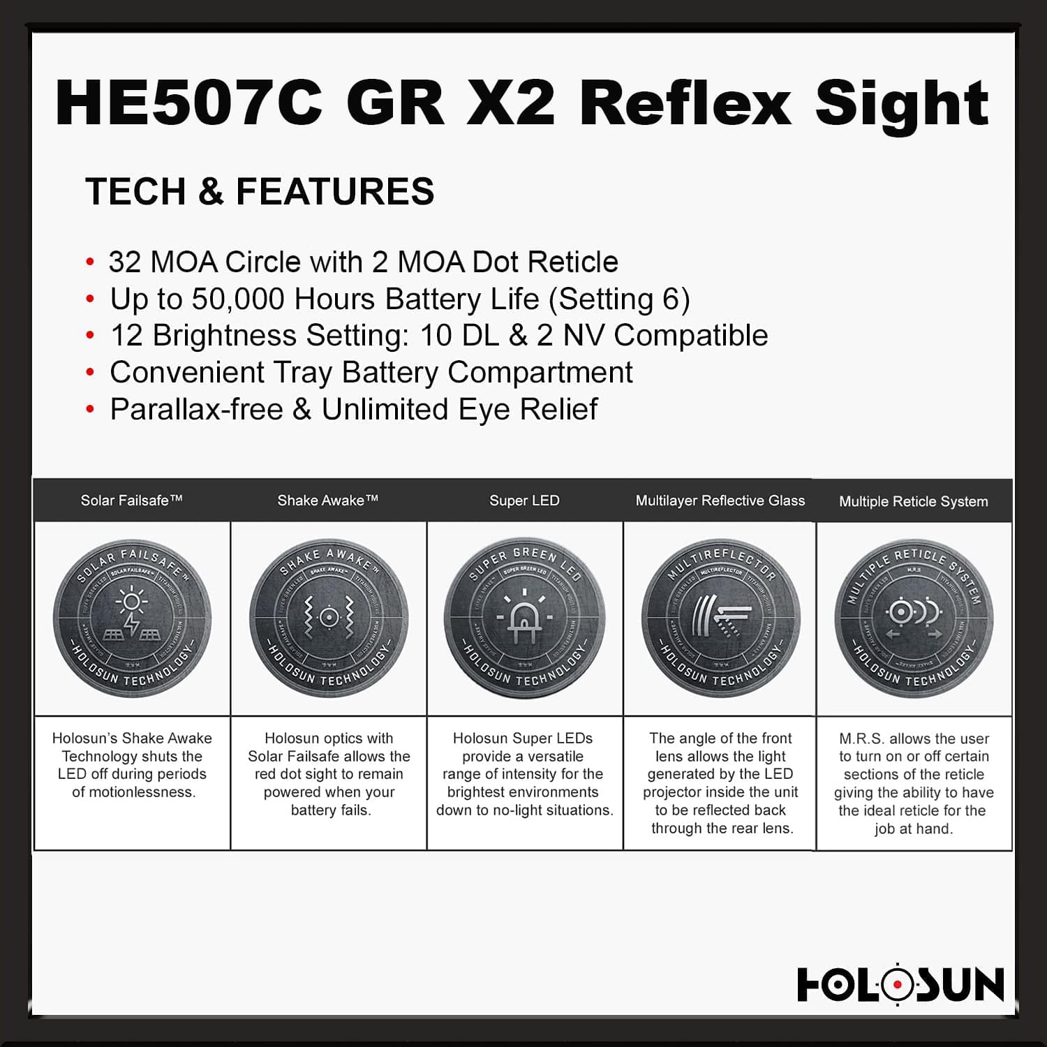 Holosun 507C GR X2, Buy Now & Save 15%, 5-Star Reviews + Free Shipping ...